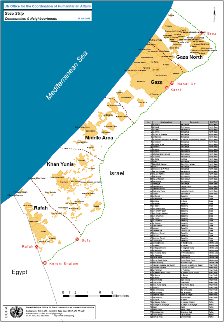 Resources: Maps of Gaza | FACTIFADA